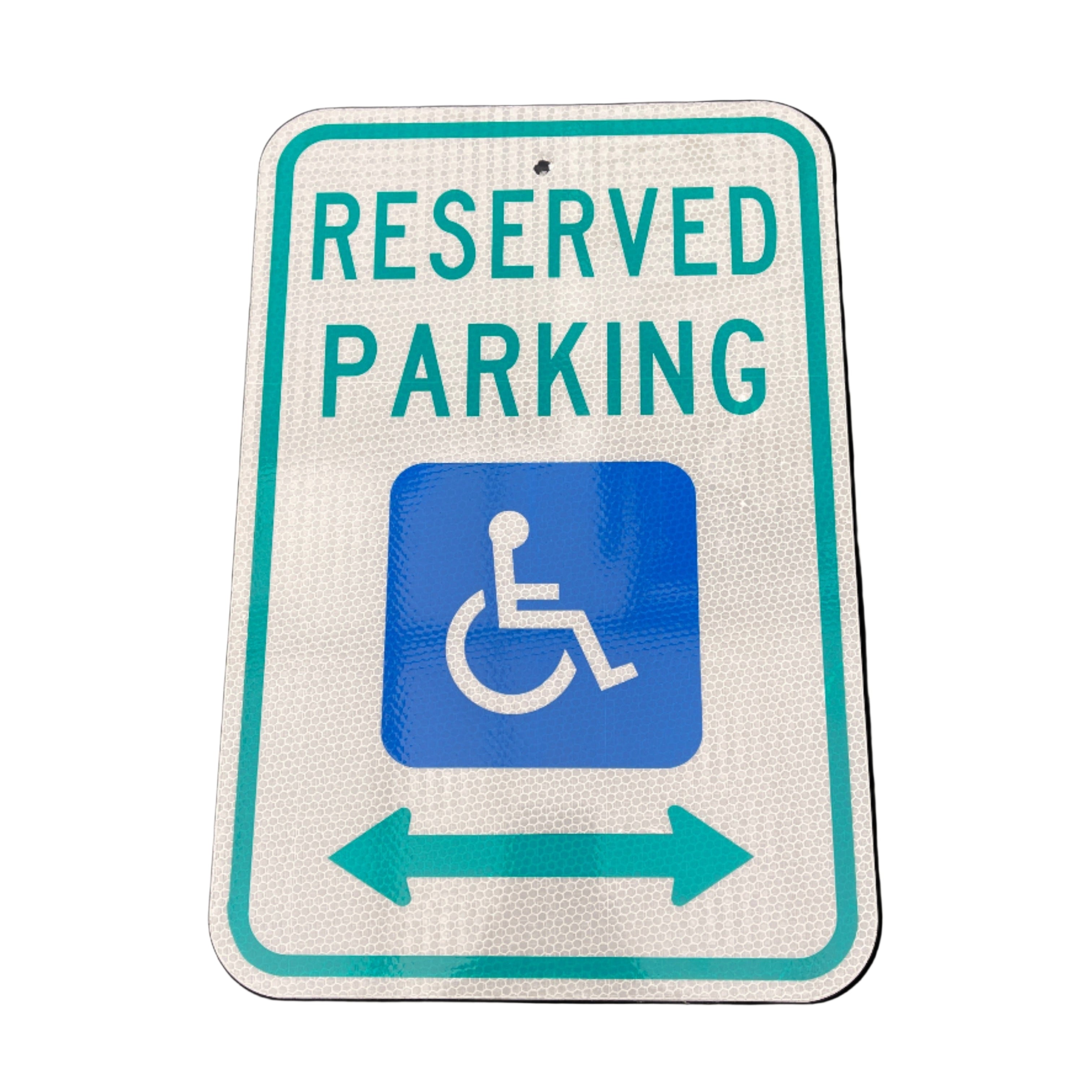 Handicap Parking Sign w/ Double Arrow (12x18) | Asphalt Care Equipment ...